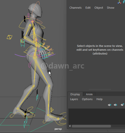 [Maya]Keyframe 02 - Walk Cycle